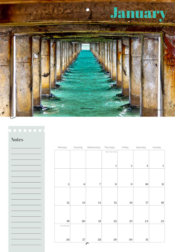 Country to coast double A4 calendar – Panics Pics